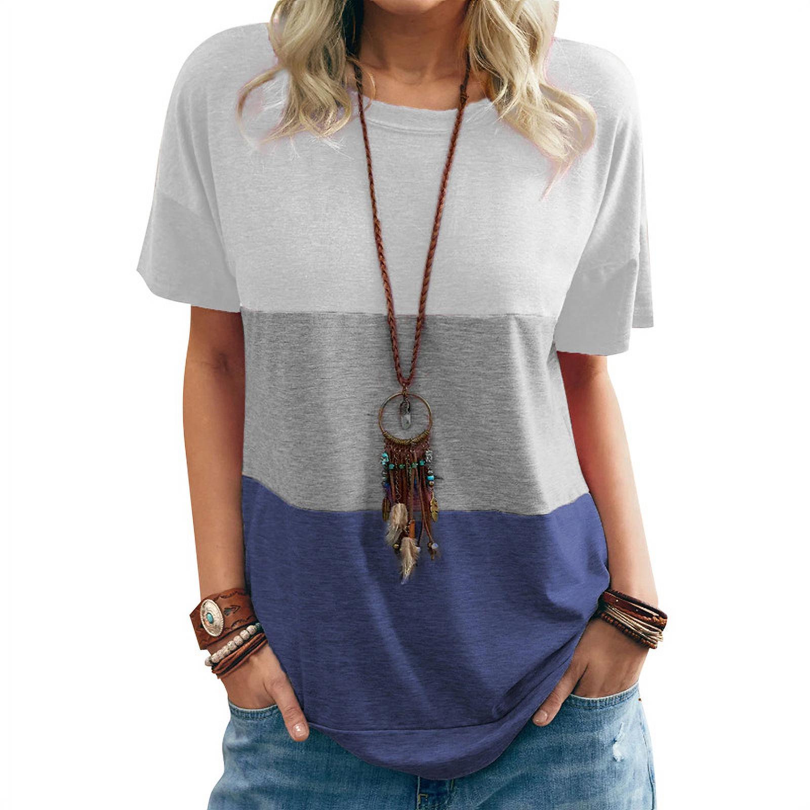 Tops for Women's 3D Digital Print T-Shirt Summer Fashion Short Sleeve O ...