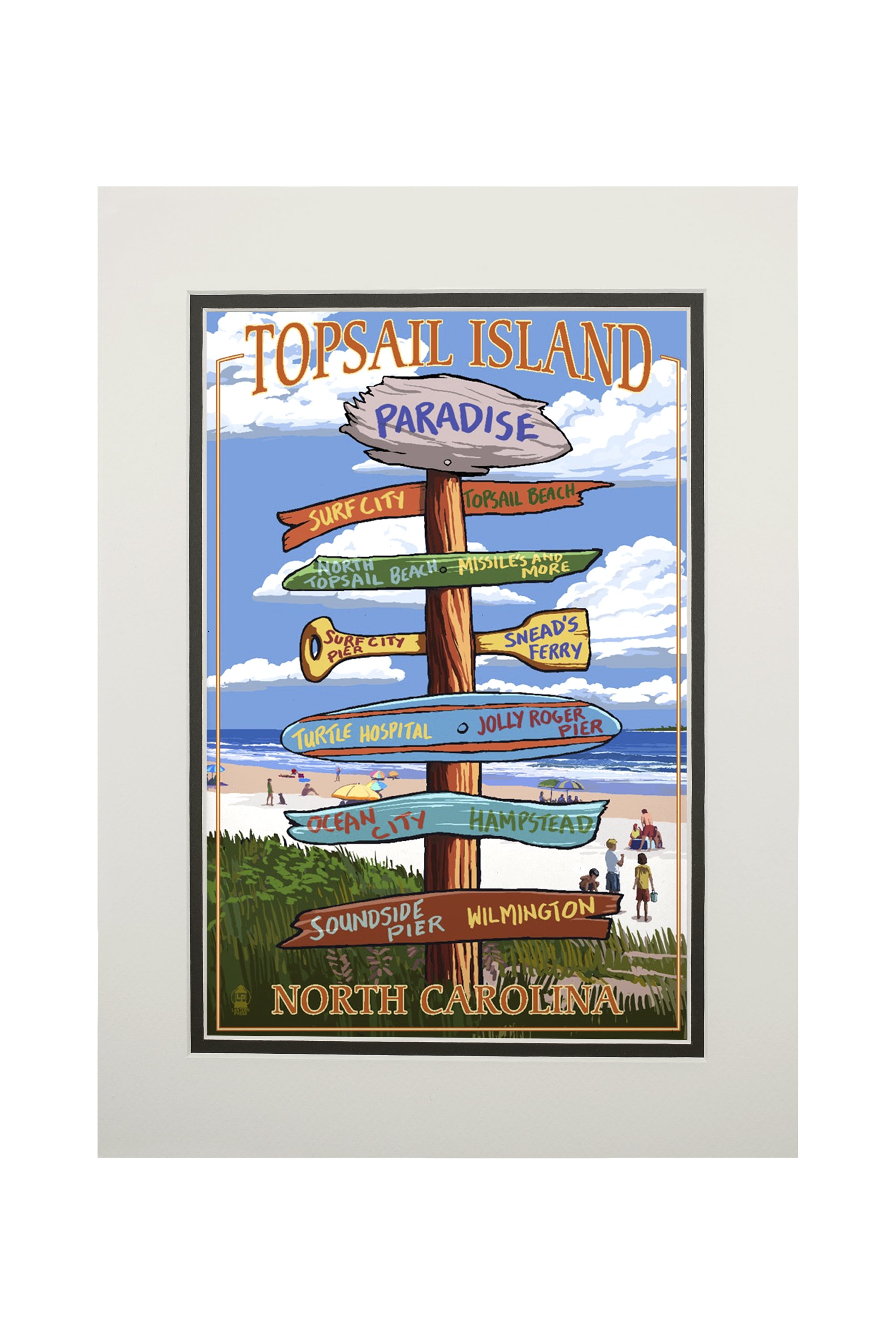 Topsail Island, North Carolina, Destination Sign - Walmart.com