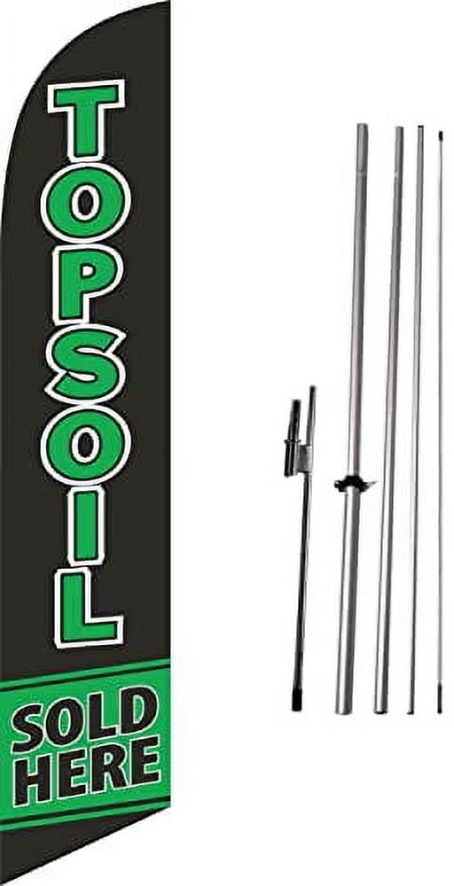 Topsoil Sold Here Feather Flag Catching Banner Sign Business Marketing ...