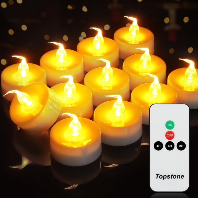 Topstone Flameless Candles with Remote ,Battery Operated Tea Lights ...