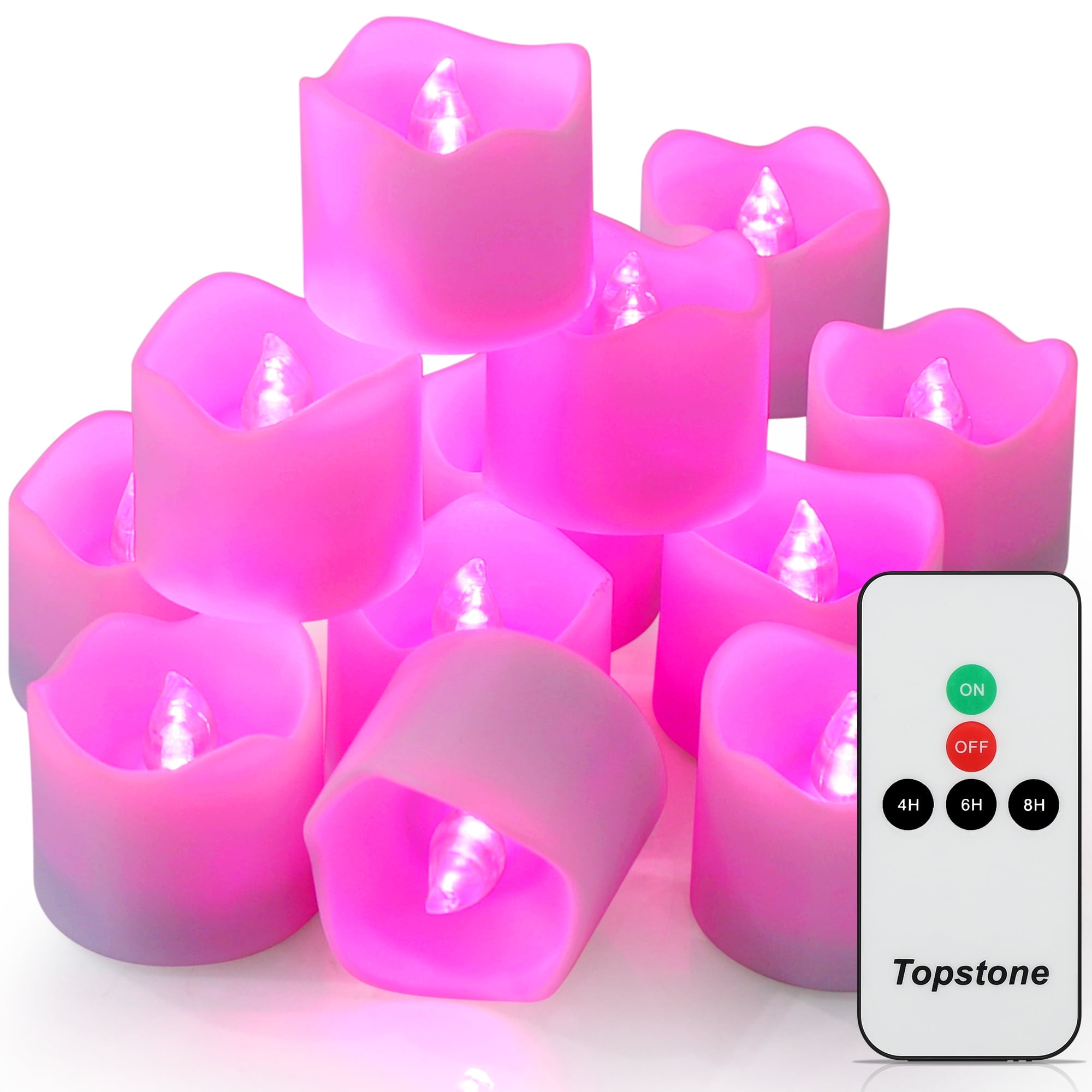 Topstone Remote Control Flameless Candles with Timer ,CR2450 Battery ...