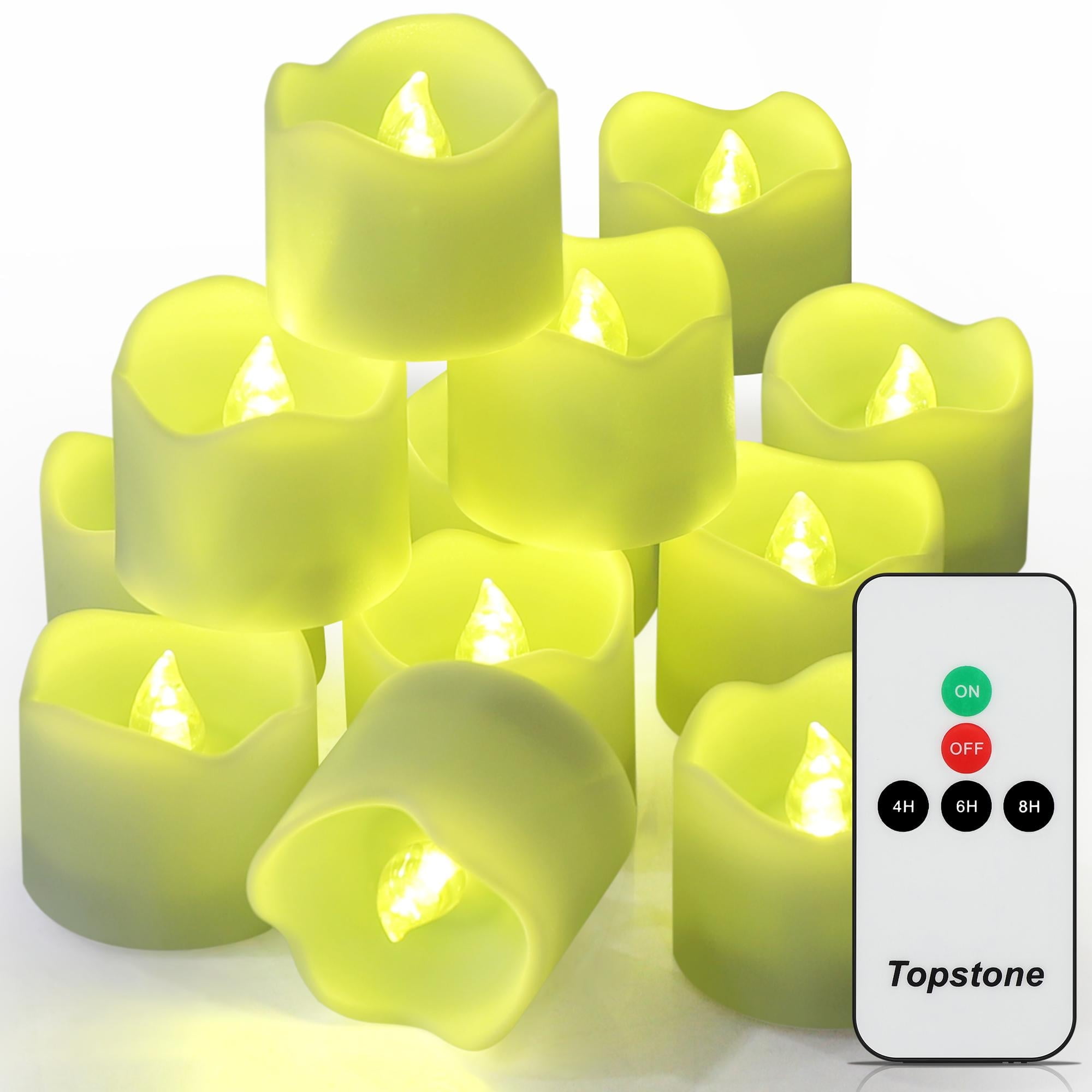 Topstone Remote Control Tealights with Timer ,Cr2450 Battery Powered ...
