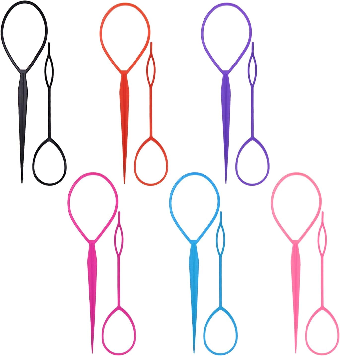 Topsy Tail Hair Tool for Women Girls,12 Pcs French Plait Hair Braiding ...