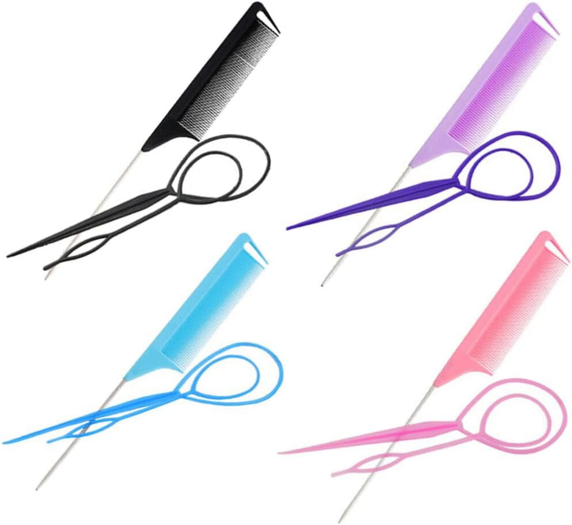 Topsy Tail Hair Tools 8 Pieces French Braid Tool and 4 Pieces Rat Tail ...