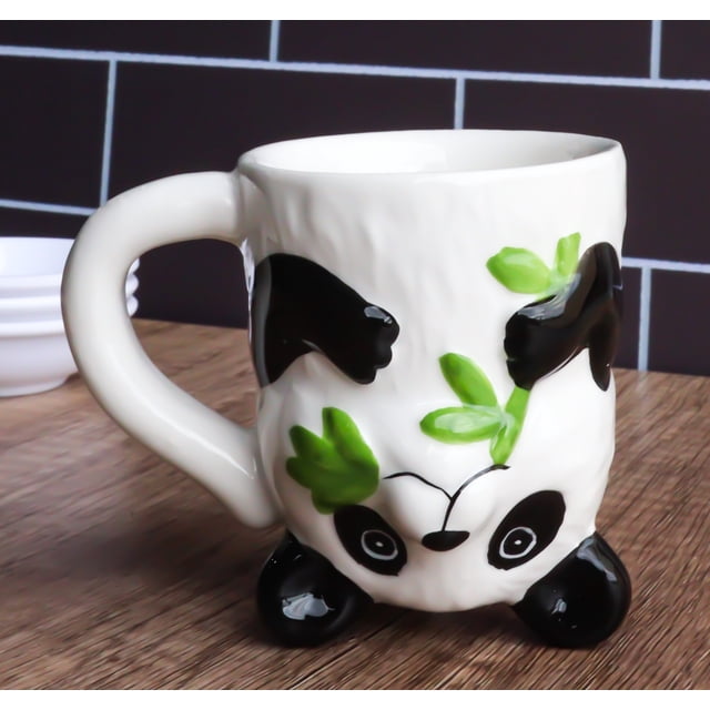 Topsy Turvy Ceramic Giant Asian Panda Bear Latte Juice Dessert Mini Mug ...