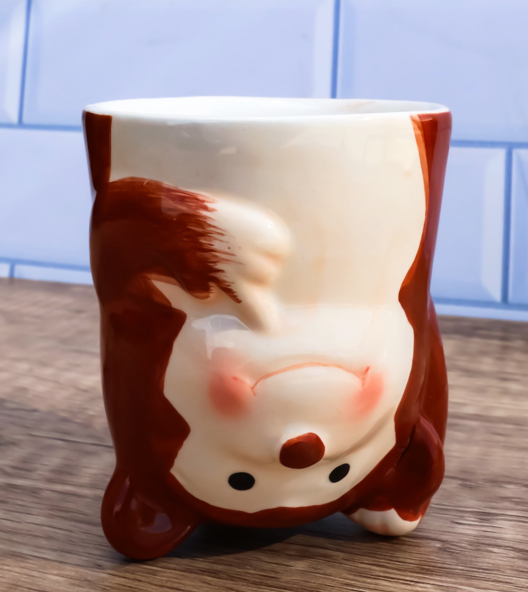 Topsy Turvy Ceramic Rainforest Baby Ape Monkey Latte Juice Dessert Mini ...