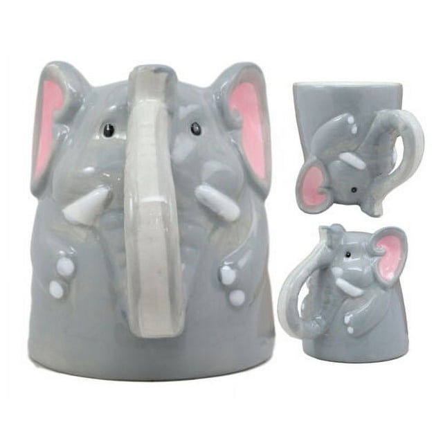 Topsy Turvy Ceramic Safari Jumbo Elephant Coffee Tea Mug Drink Cup 11oz ...