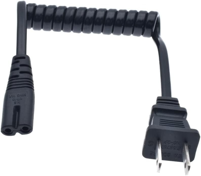 Toptekits 1-15P to C7 Short Cord,NEMA1-15P to IEC320 C7 Figure 8 ...