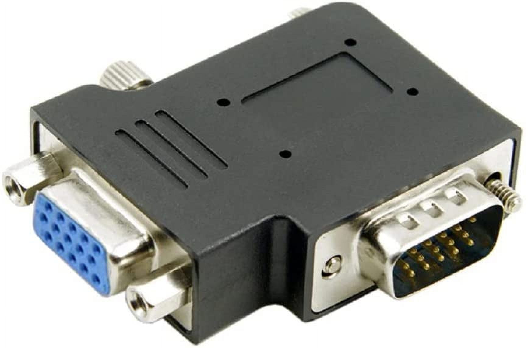 Toptekits 2-Pack Vertical Flat Right Angled 90 Degree VGA SVGA Male to Female Adapter,Right ...