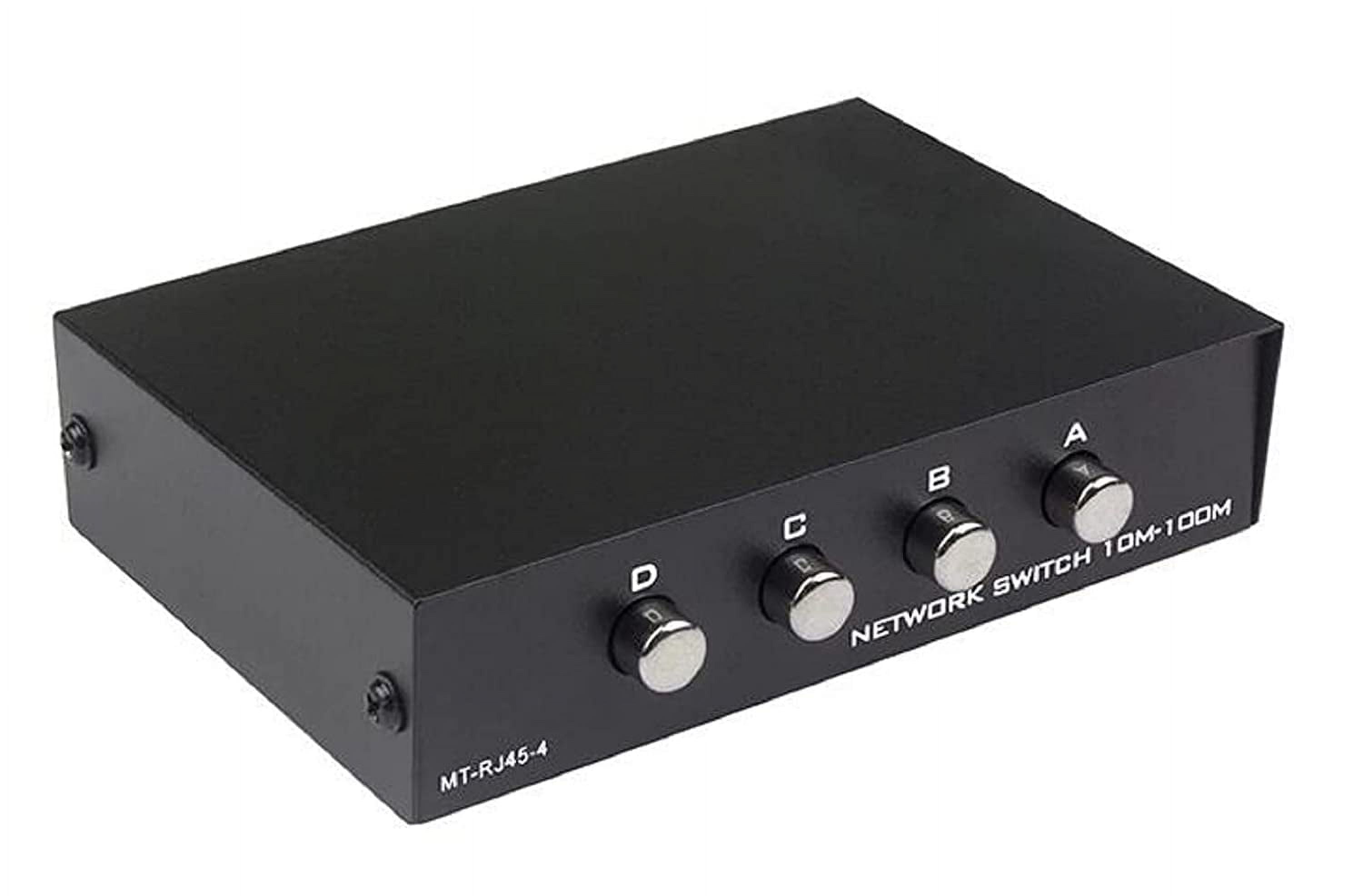 Toptekits 4 Port Way 8P8C RJ45 Network Ethernet Manual ABCD Sharing Switch Box,4 Ports Network ...