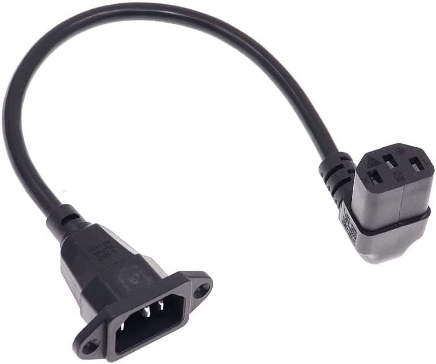 Toptekits 90-Degree UP Angled C13 to C14 with mounting Holes Extension ...