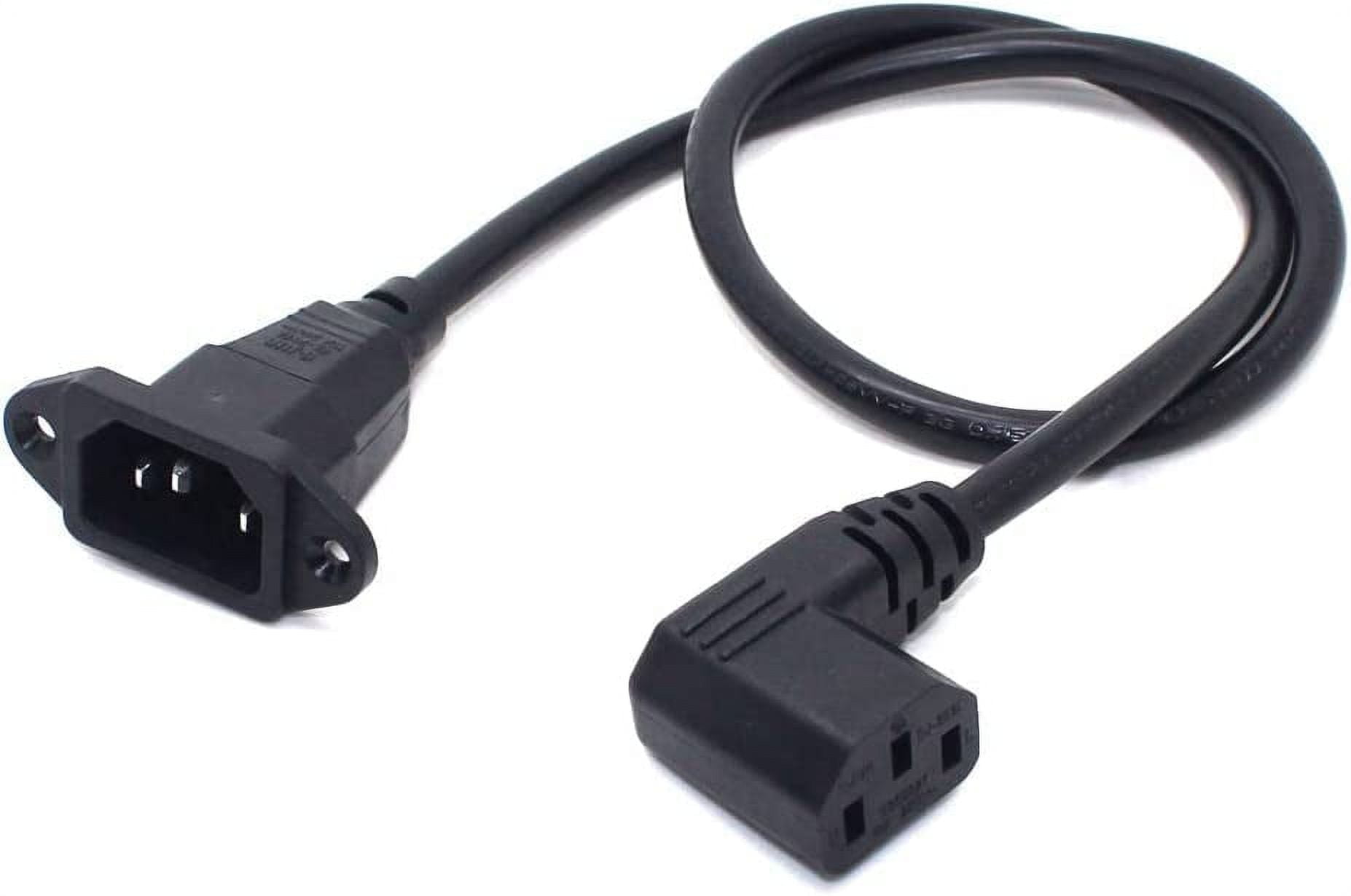 Toptekits 90-Degree Left Angled C13 to C14 with mounting Holes ...