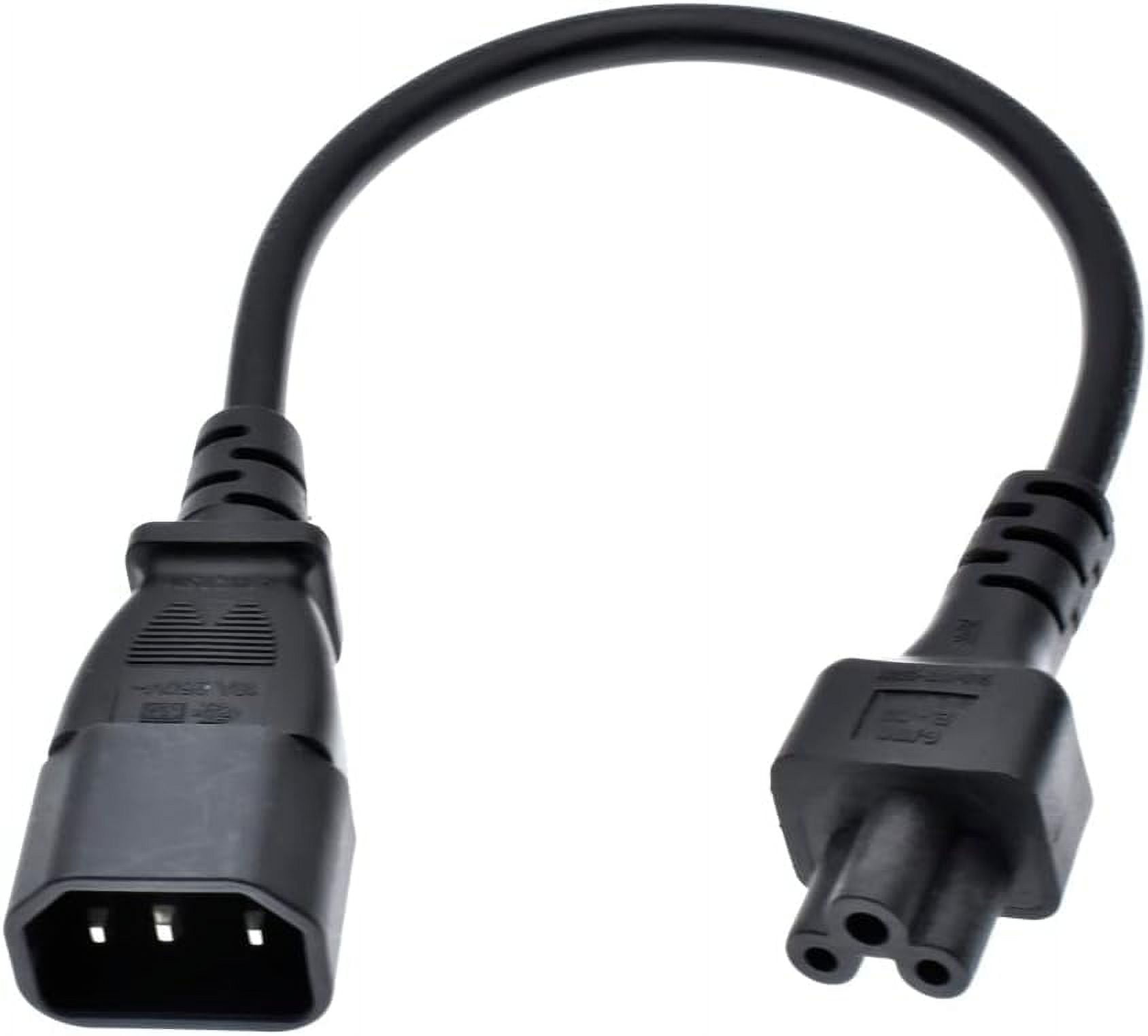 Toptekits C14 to C5 Power Plug Cable,IEC 320 C14 Male to C5 Female Adapter Cable,Universal Power ...