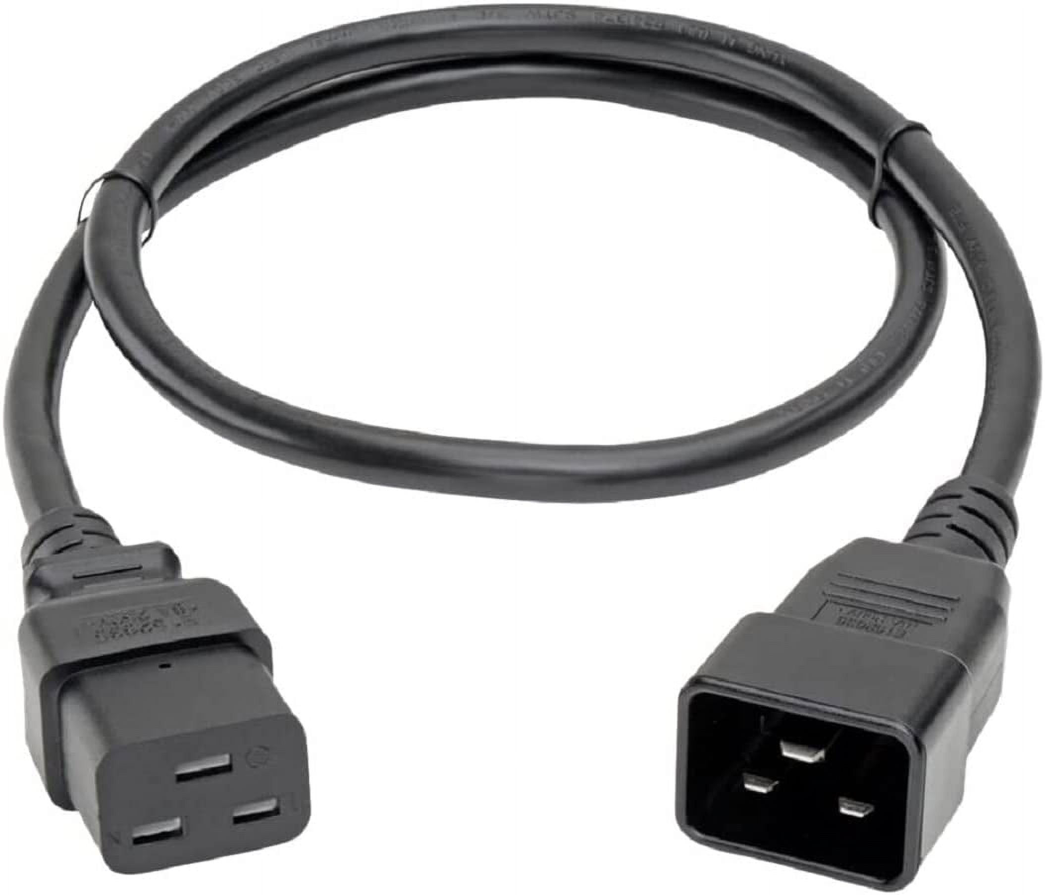 Toptekits C20 to C19 Power Extension Cable Cord- 5ft/1.5m Server/PDU Power Cord,UL E513038 ,SJT ...