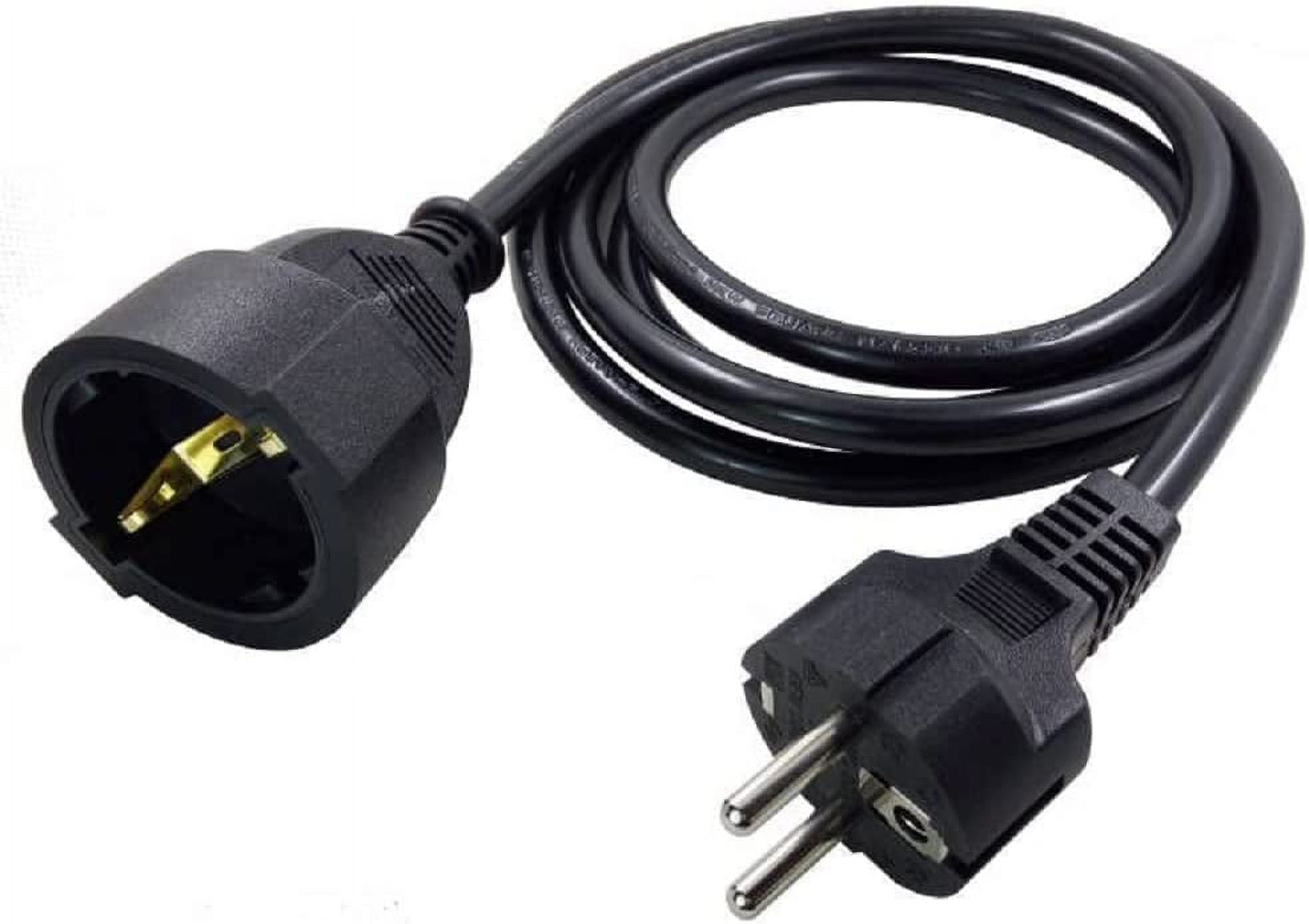 Toptekits CEE7/7 European Schuko Male to Female Extension Power Cords, 16A 250V, 6ft/1.8m 2 ...