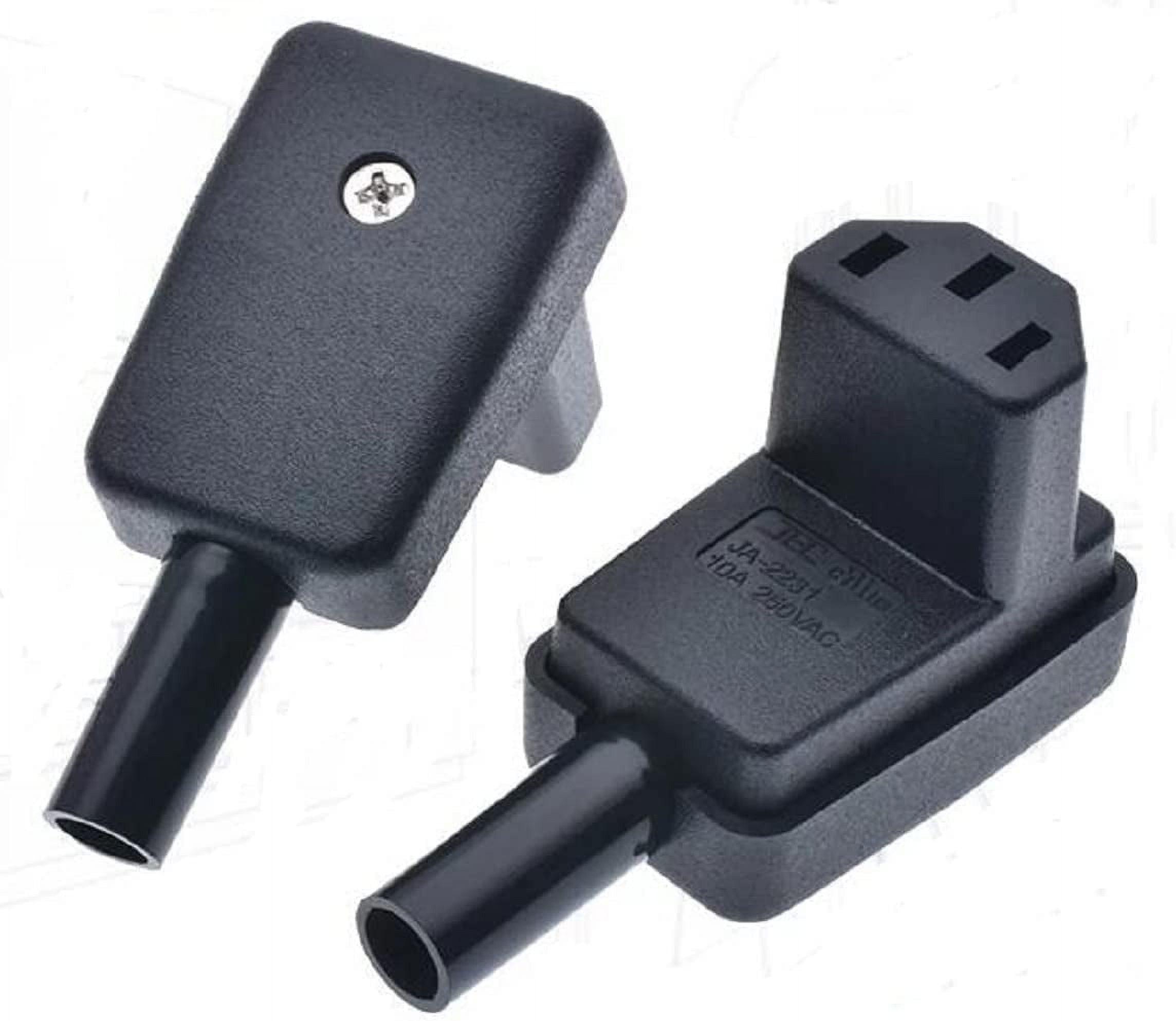 Toptekits IEC C13 90-Degree Angled Power Cord Connector,IEC 320 C13 90 Degree Male Plug ...