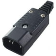 Toptekits IEC C14 Power Cord Connector,IEC 320 C14 Male Plug Rewirable Power Connector 3pin 10A ...