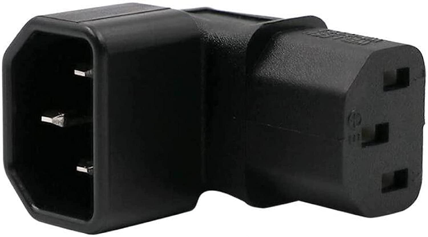 Toptekits IEC C14 to C13 Power Adapter, PDU Plug/Socket IEC320 C14 to Up 90 Degree C13 Power ...