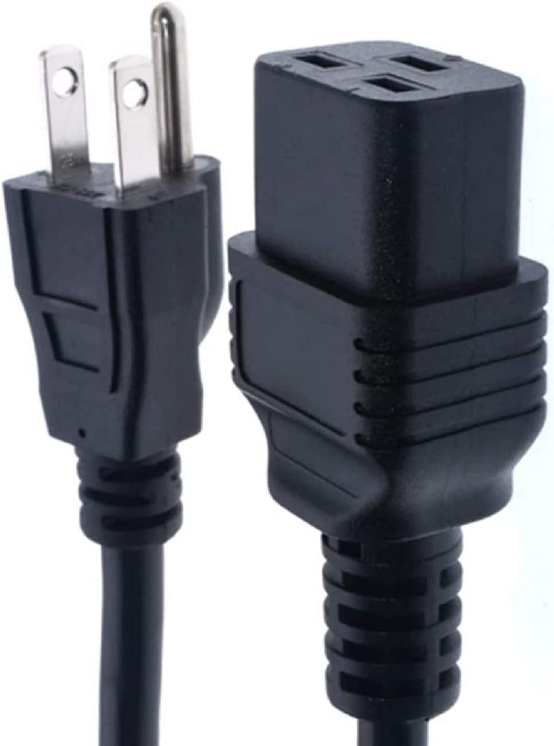 Toptekits North American Power Cord Extension, NEMA 5-15P to C19,10ft ...