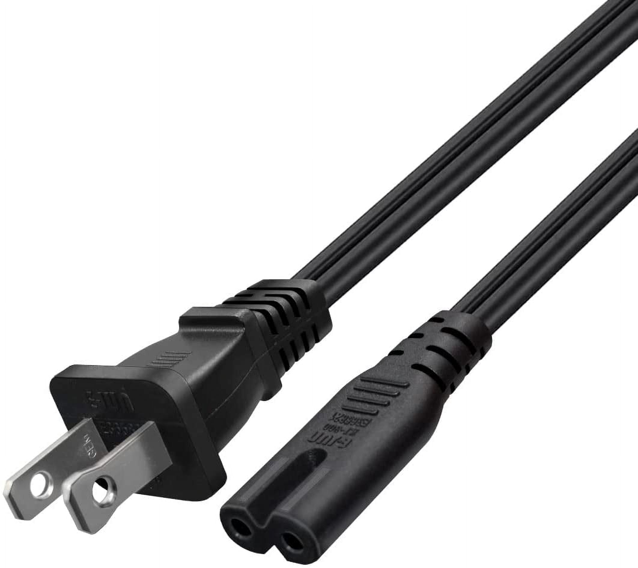 Toptekits Polarized NEMA 1-15P to IEC320 C7 18AWG AC Power Cord Power ...