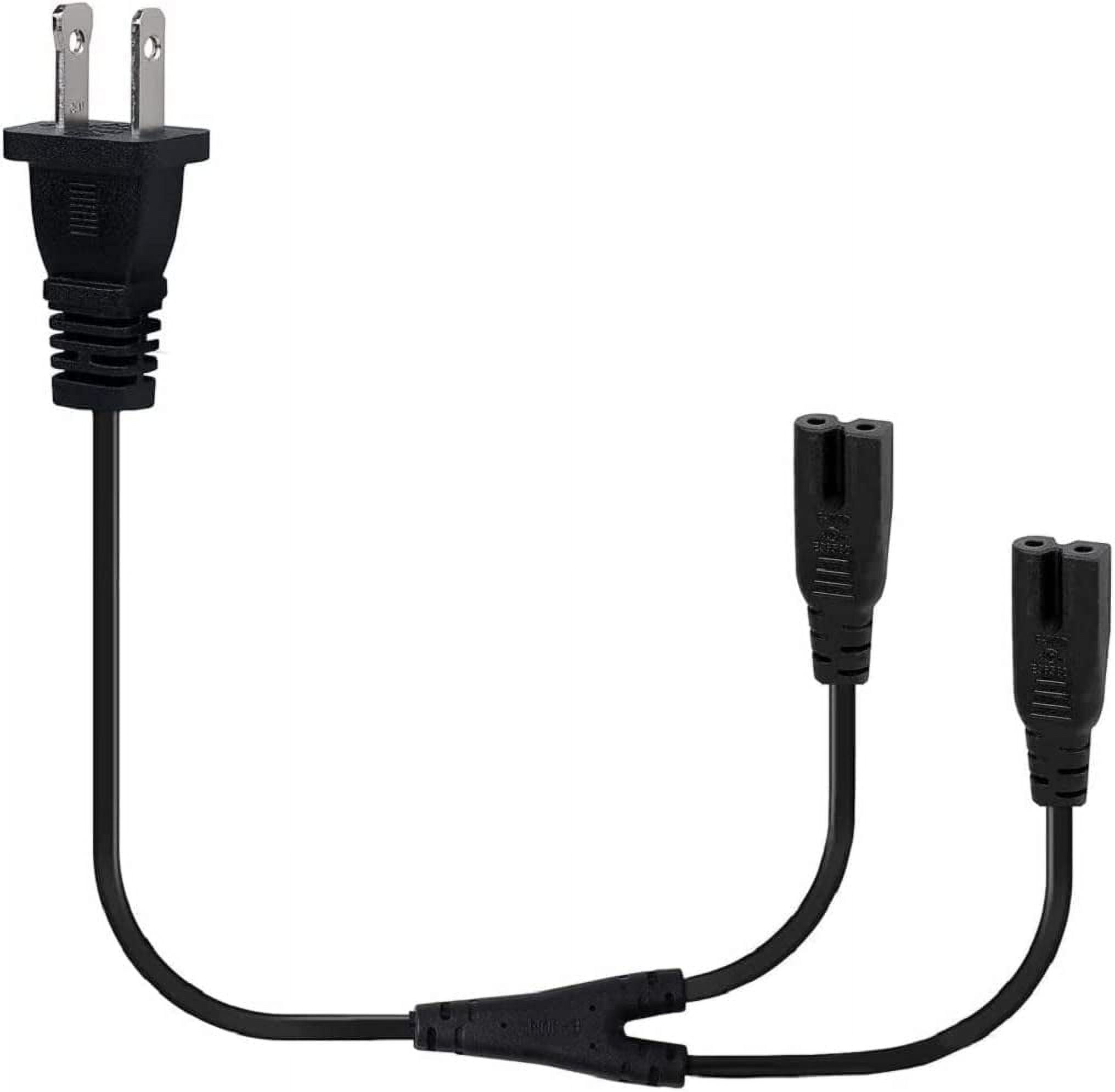 Toptekits Polarized US 2-Prong (Nema 1-15P) to Dual Polarized IEC C7 Y ...