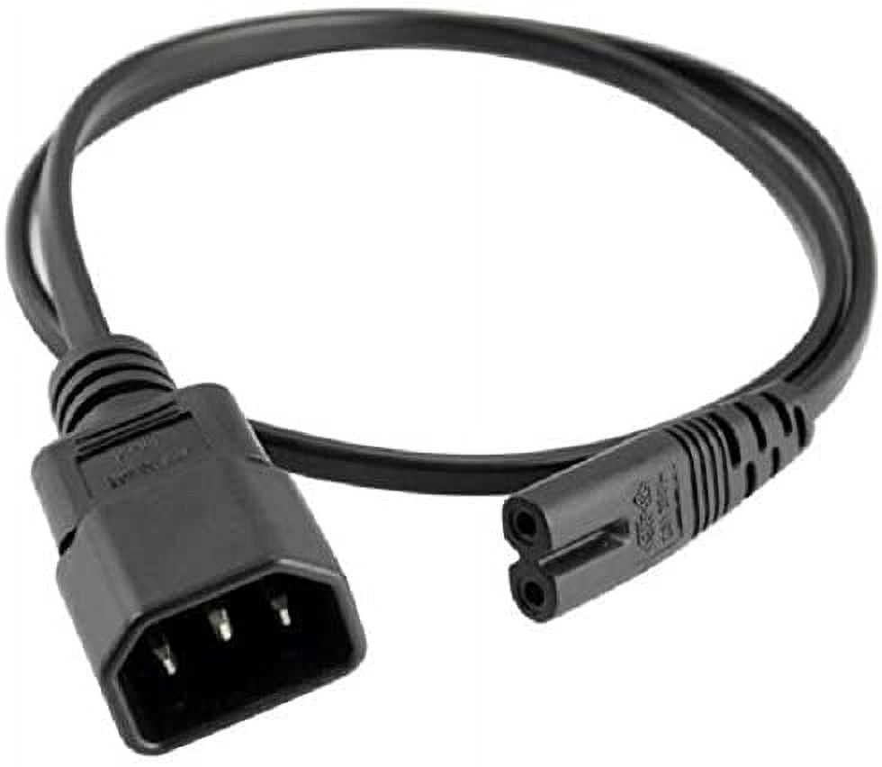 Toptekits Standard Molded IEC 320 C14 to C7 Plug AC Power Plug Adapter ...