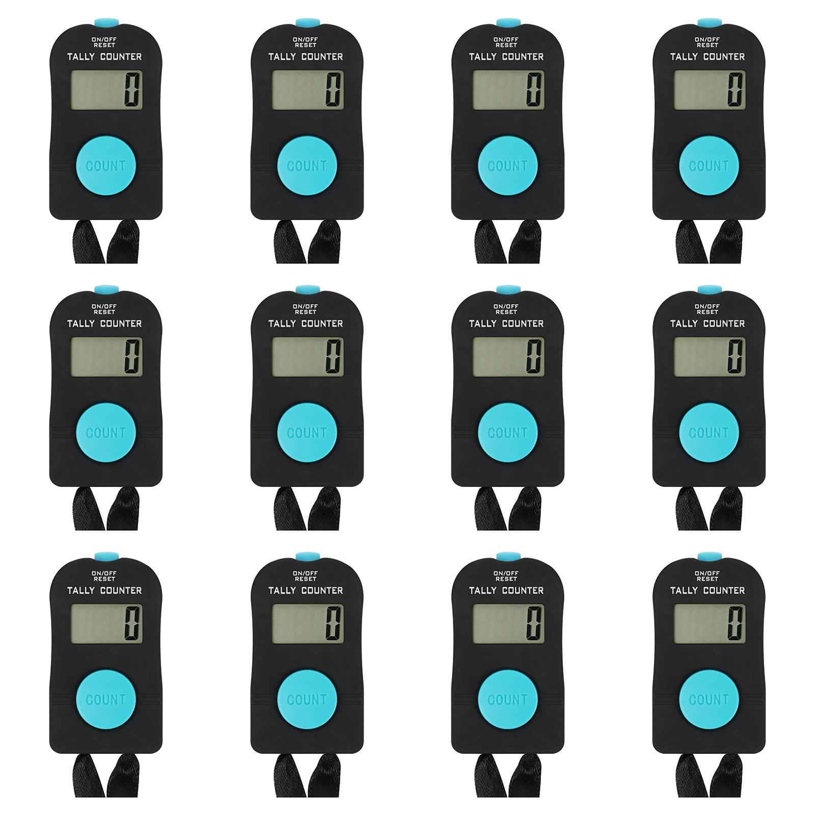 Toptie 12 Pcs Electronic Handheld Tally Clicker Counters, 4-Digital ...