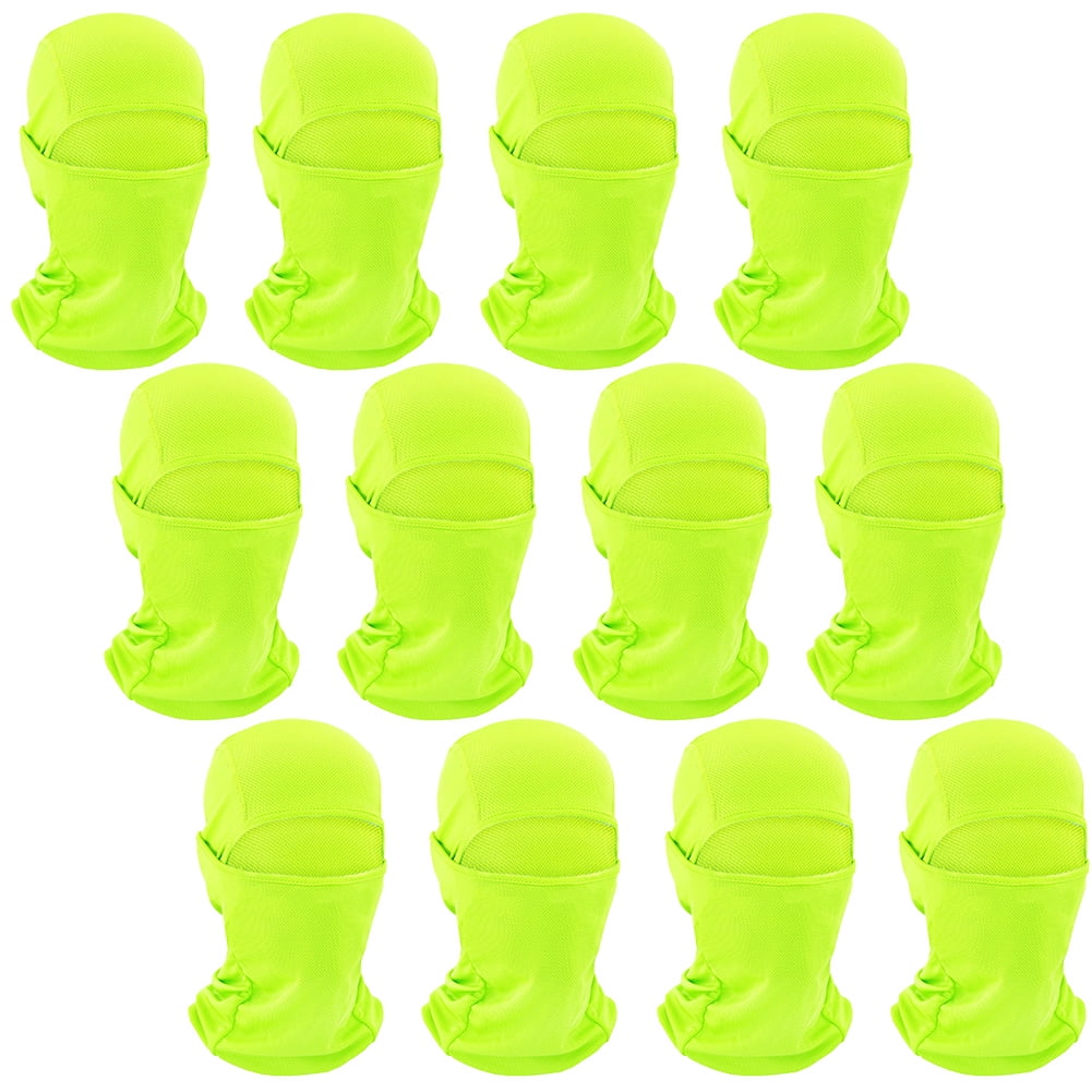 Toptie 12 Pack Black Balaclava, Mesh Cooling Adjustable Balaclava for ...