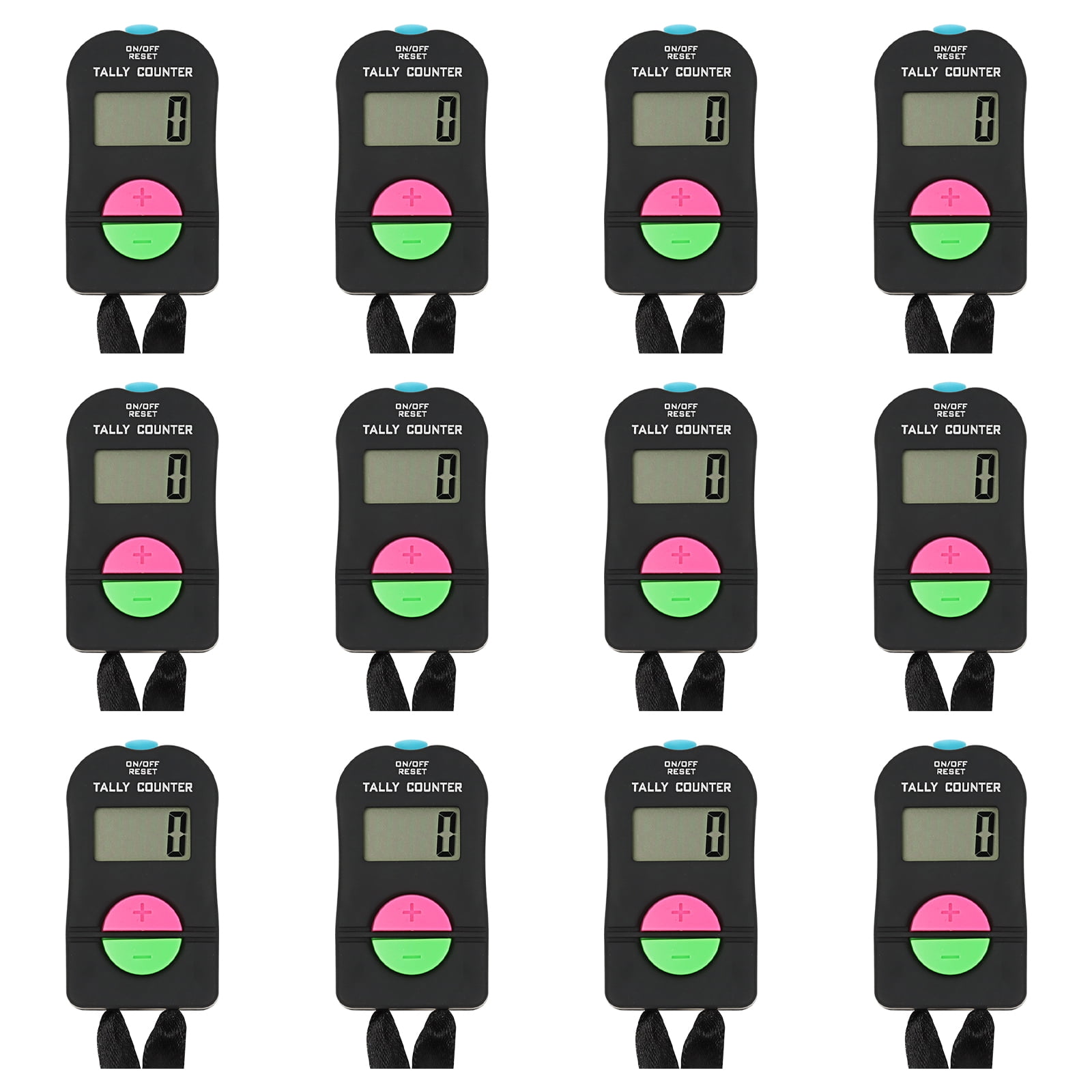 Toptie 12 Pcs Electronic Hand Tally Counter Clickers, Add & Subtraction ...