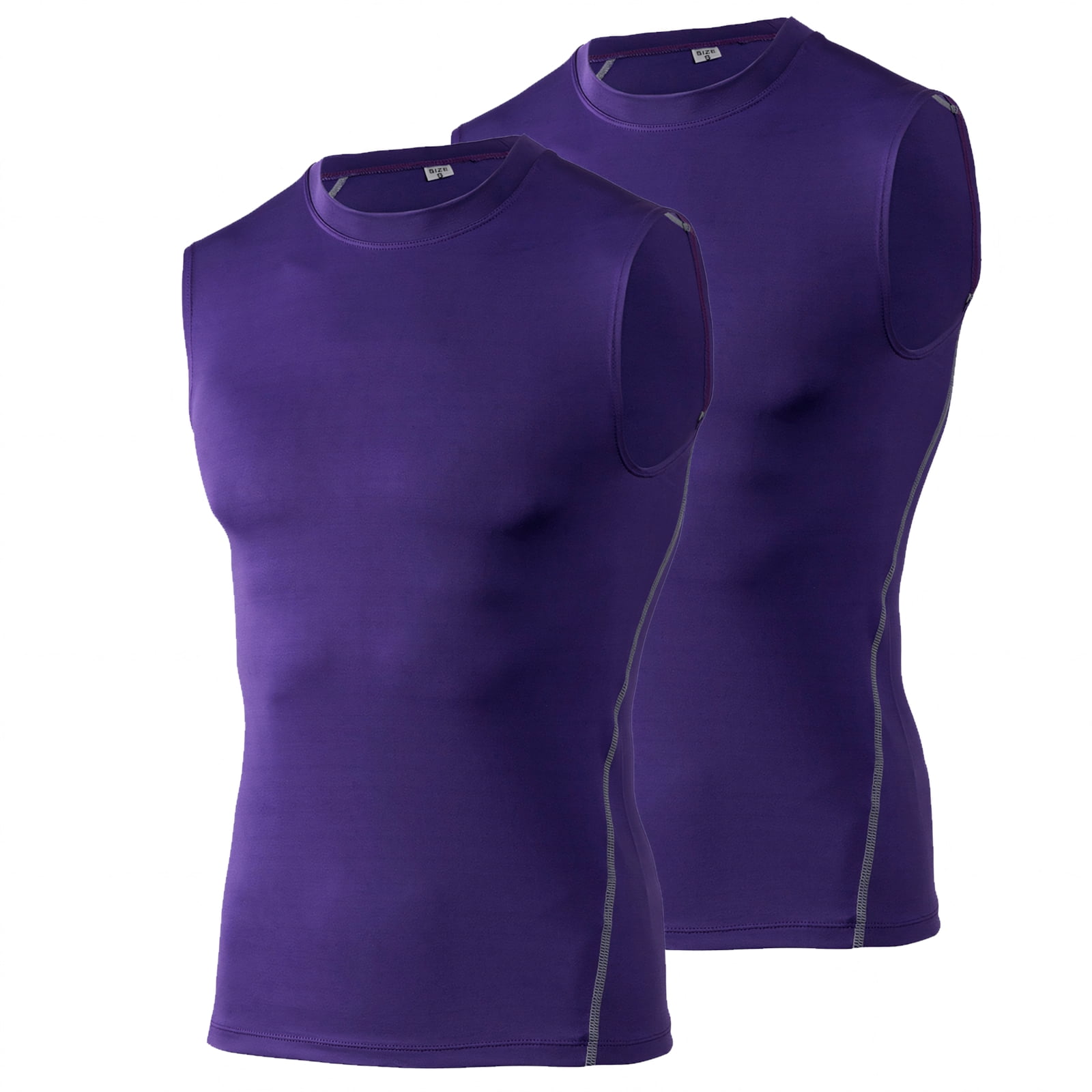 Toptie 2 Pack Mens Sport Compression Base Layer, Athletic Sleeveless T ...
