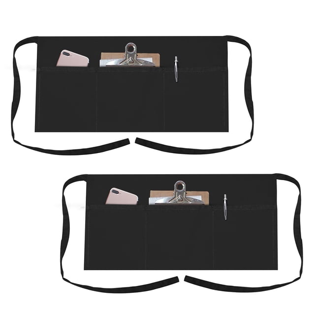 Toptie 2 Pack Waitress Waiter Server Bistro Waist Apron with 3 Pockets ...
