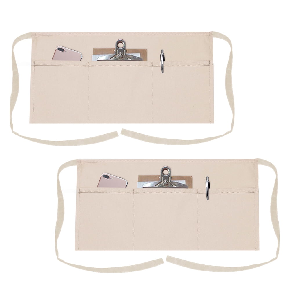 Toptie 2 Pack Waitress Waiter Server Bistro Waist Apron with 3 Pockets ...