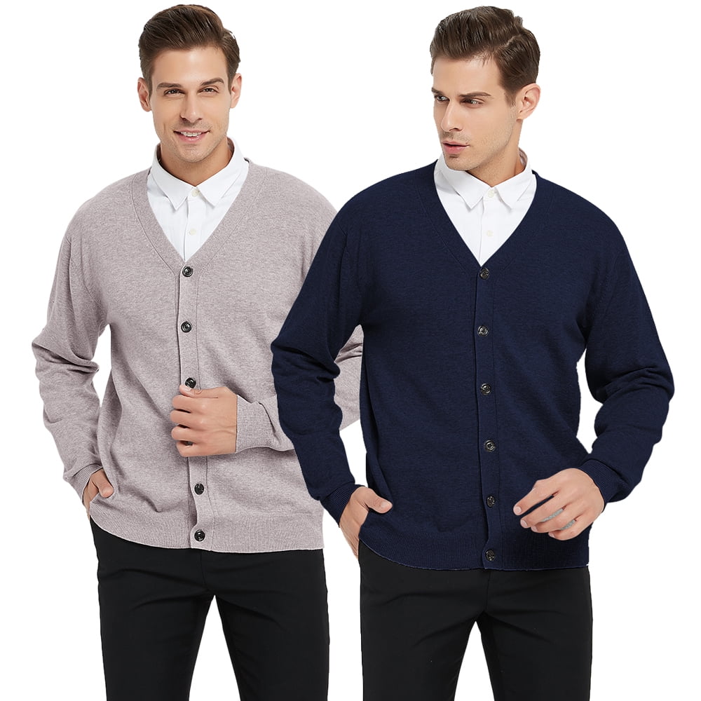 Toptie 2 Pack Window Clerk Sweater Cardigan For Men, Work Uniform ...