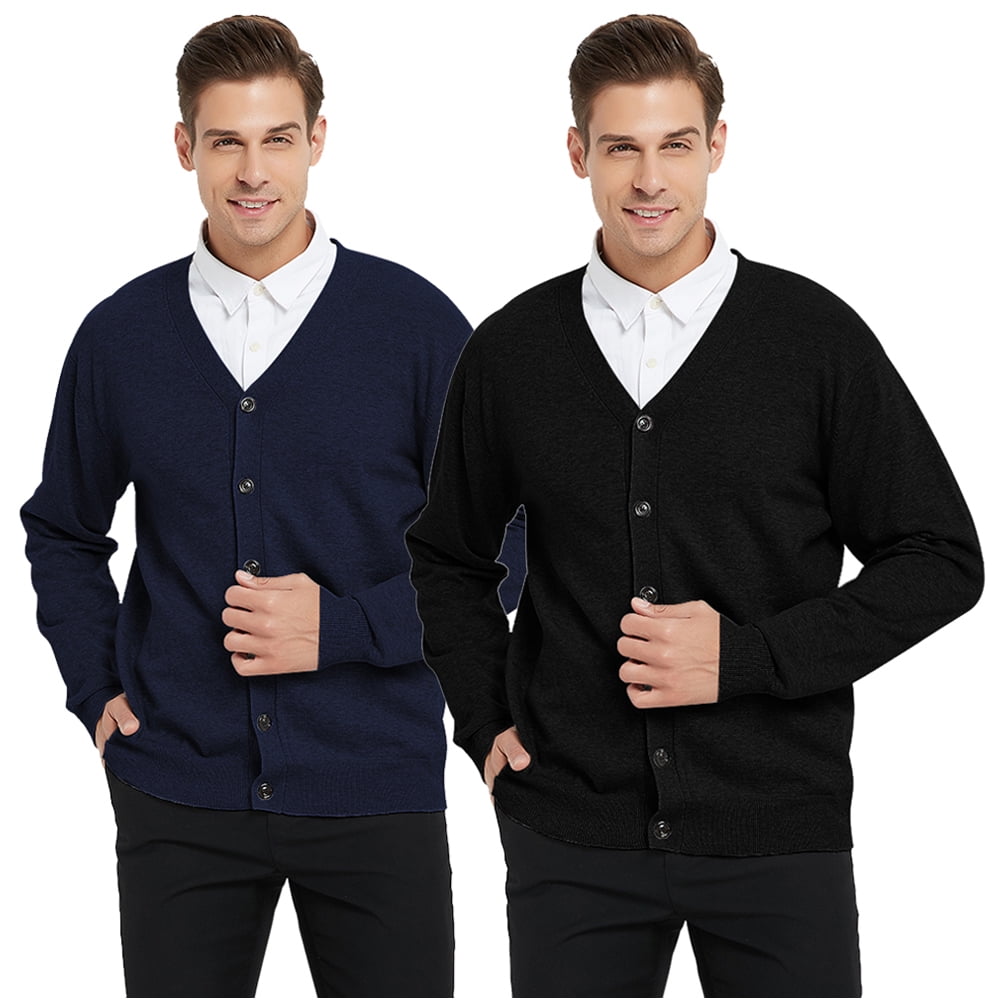 Toptie 2 Pack Window Clerk Sweater Cardigan For Men, Work Uniform ...