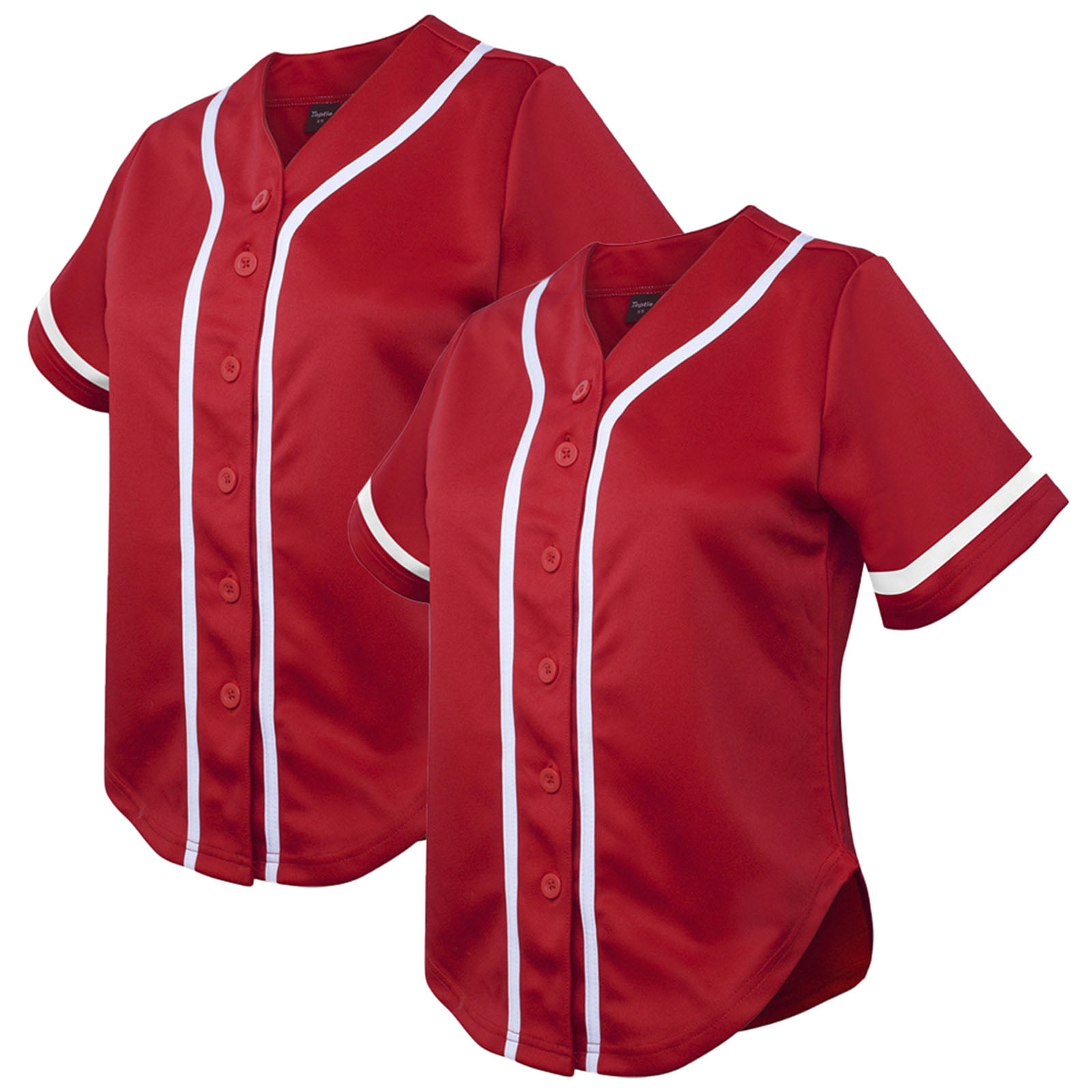 TOPTIE 2 Pack Women's Baseball Jersey Softball Jersey Button Down ...