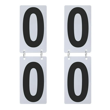 GOGO 2 Sets Waterproof Flip Scoreboard Numbers, 4 x 7 inch, 0-9 Double ...