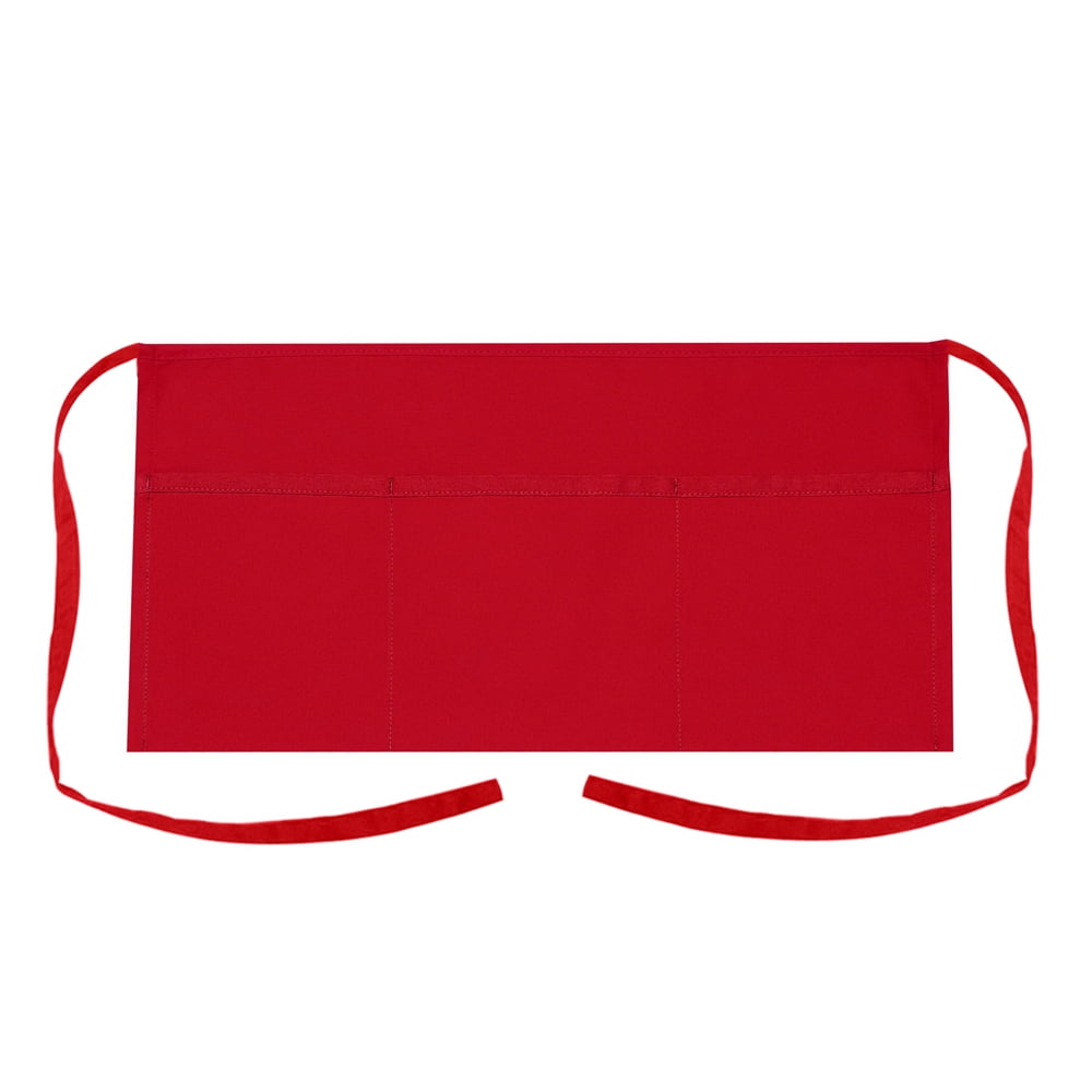 Toptie 3 Deep Pockets Waist Apron, Restaurant Half Aprons For Waiter ...