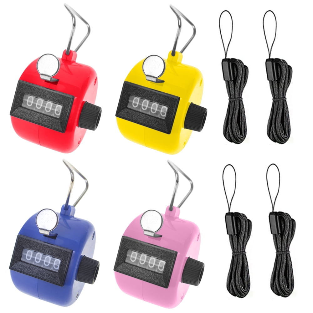 Toptie 4 Sets Plastic Counter Clickers with Lanyards, Handheld Tally ...