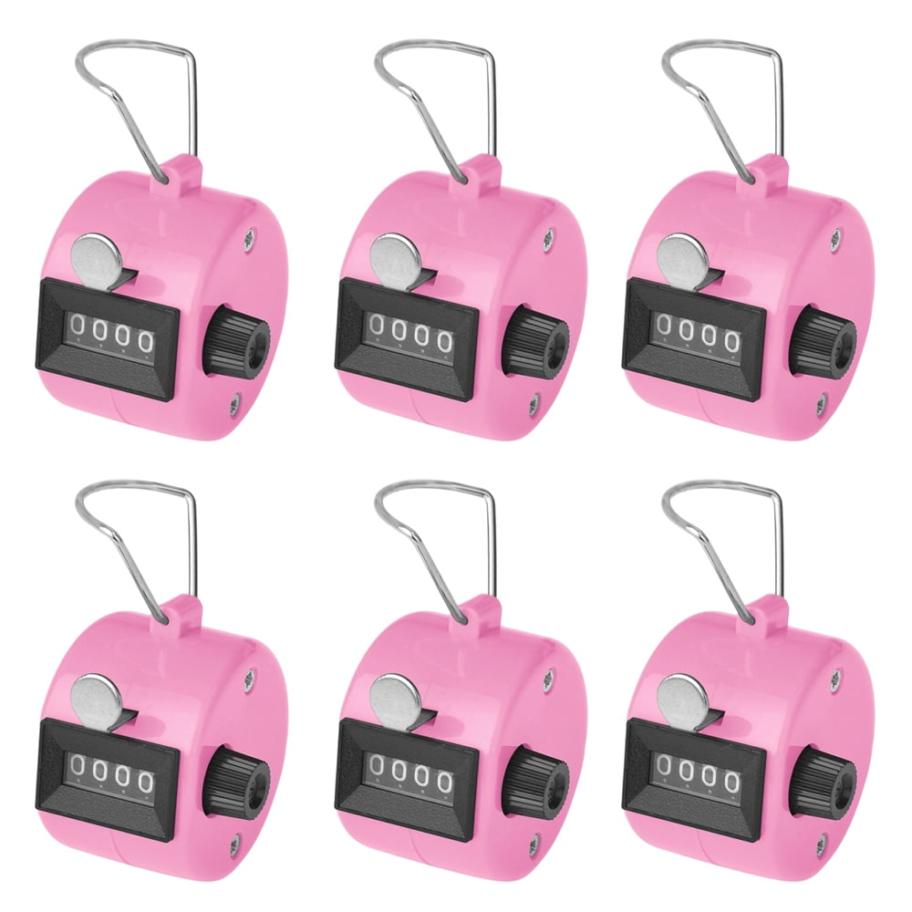 Toptie 6 Pcs Handheld Tally Counters, 4-Digit Mechanical Hand Counter ...