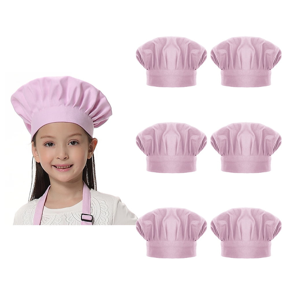 Toptie 6 Pack Chef Hat for Kid & Adult, Cotton Elastic Adjustable ...