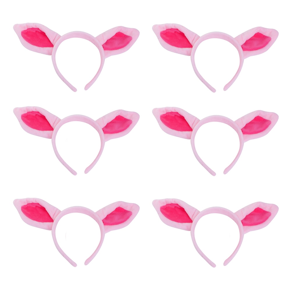 Toptie 6 Pack Pig Animals Ears Headband for Adult & Kid, Party Favors ...