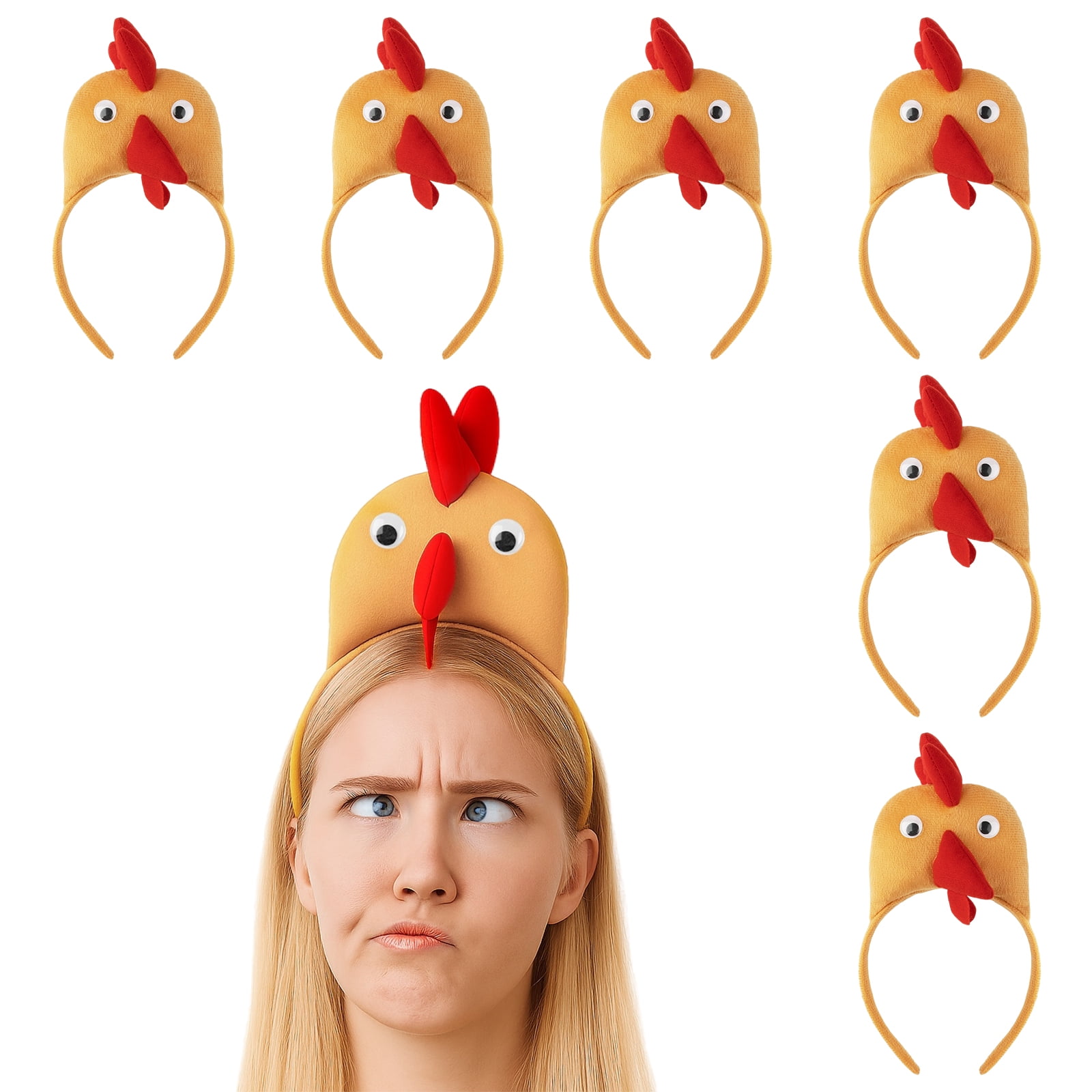 TOPTIE 6 Pcs Rooster Animals Ears Headband, Decorations for Adult & Kid ...