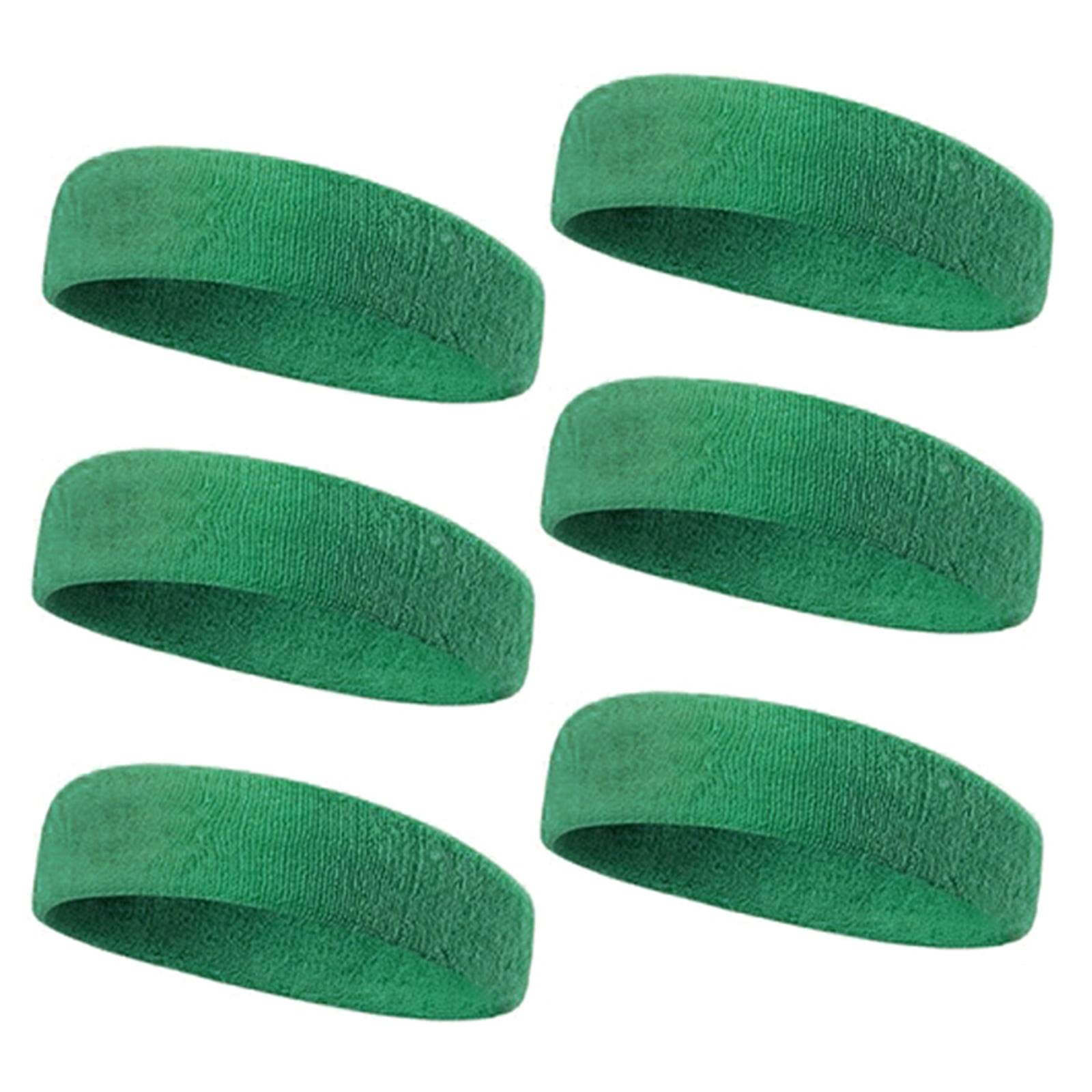 Toptie 6 Pieces Sweat Headbands Sport Cotton Terry Cloth Headbands ...
