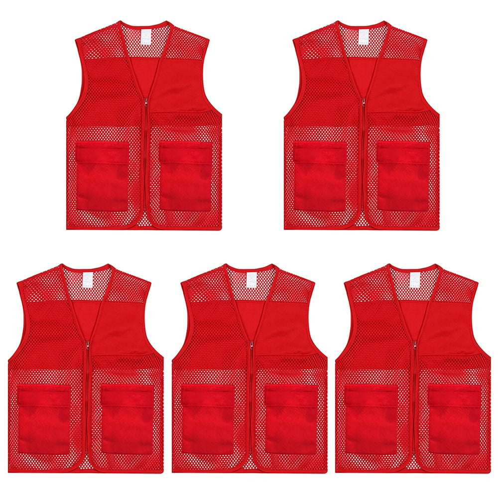 Toptie Adult Mesh Volunteer Vest Activity Team Supermarket Vest With ...
