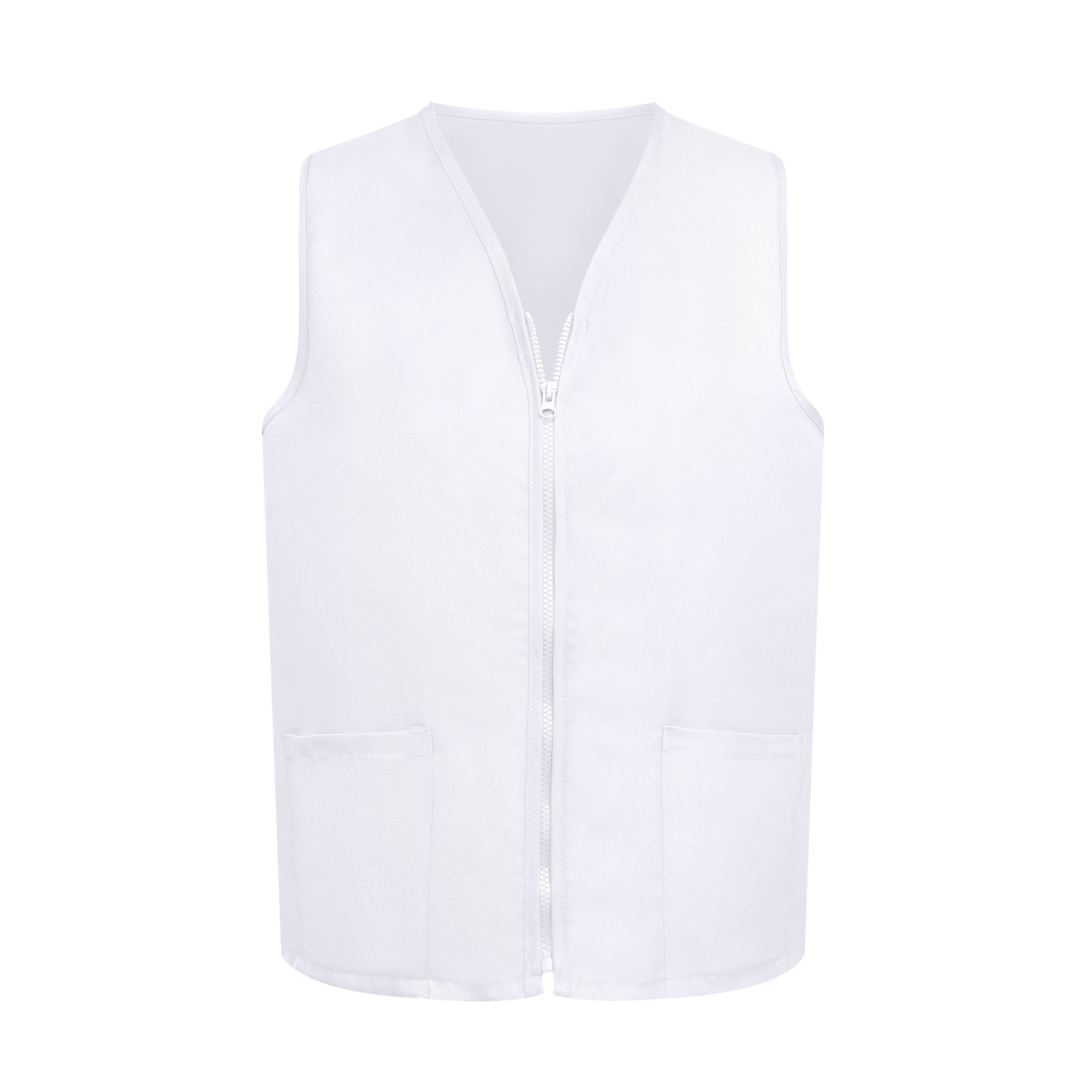 TOPTIE Adult Volunteer Work Vest Event Supermarket Apron Vests - White ...