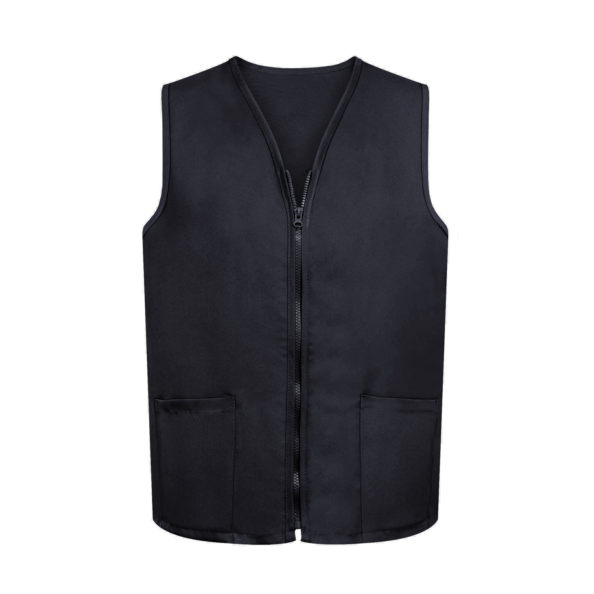 TOPTIE Adult Volunteer Work Vest Event Supermarket Apron Vests - Black ...