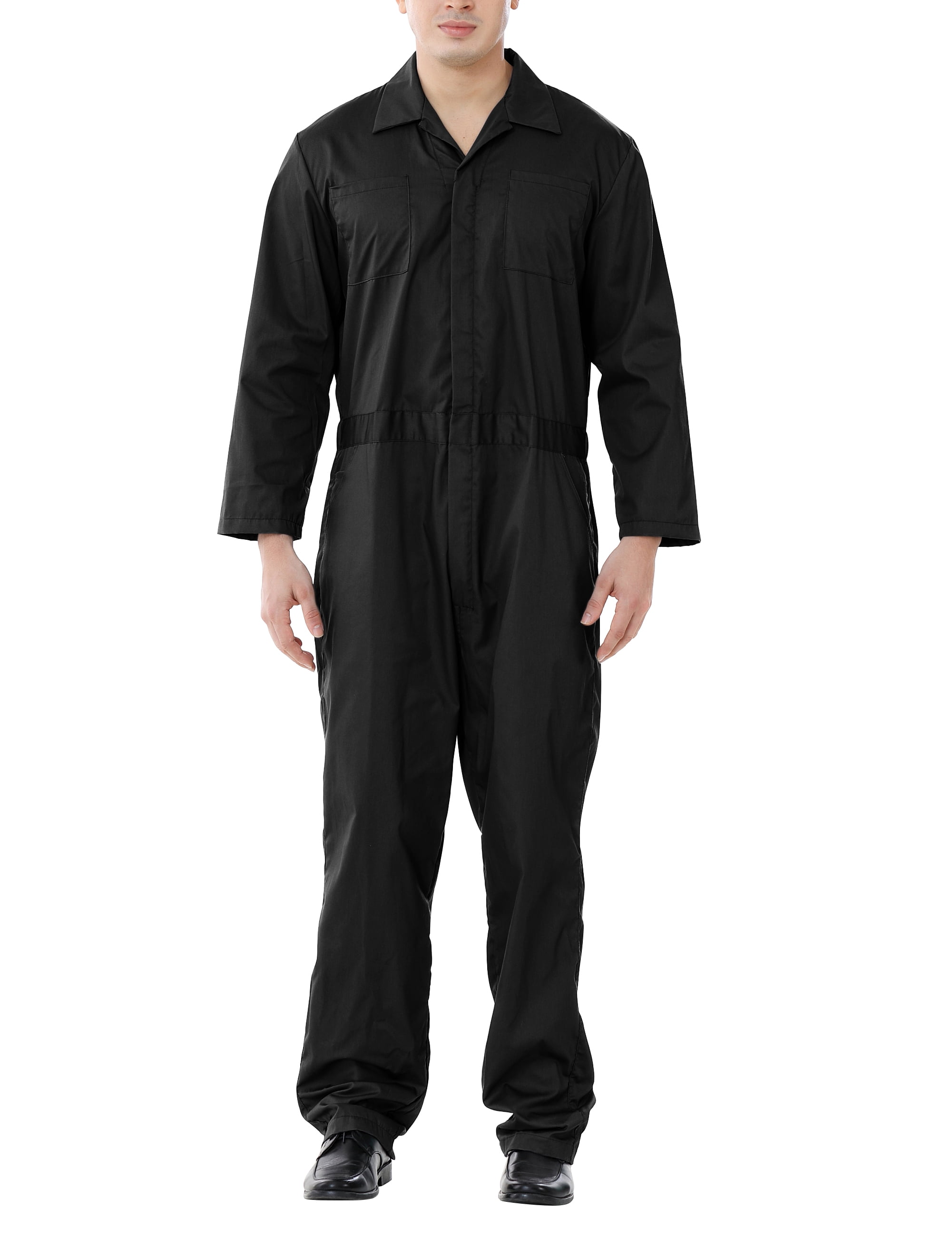 Toptie Blended Long Sleeve Coverall for Men, Regular Length-Black-M ...
