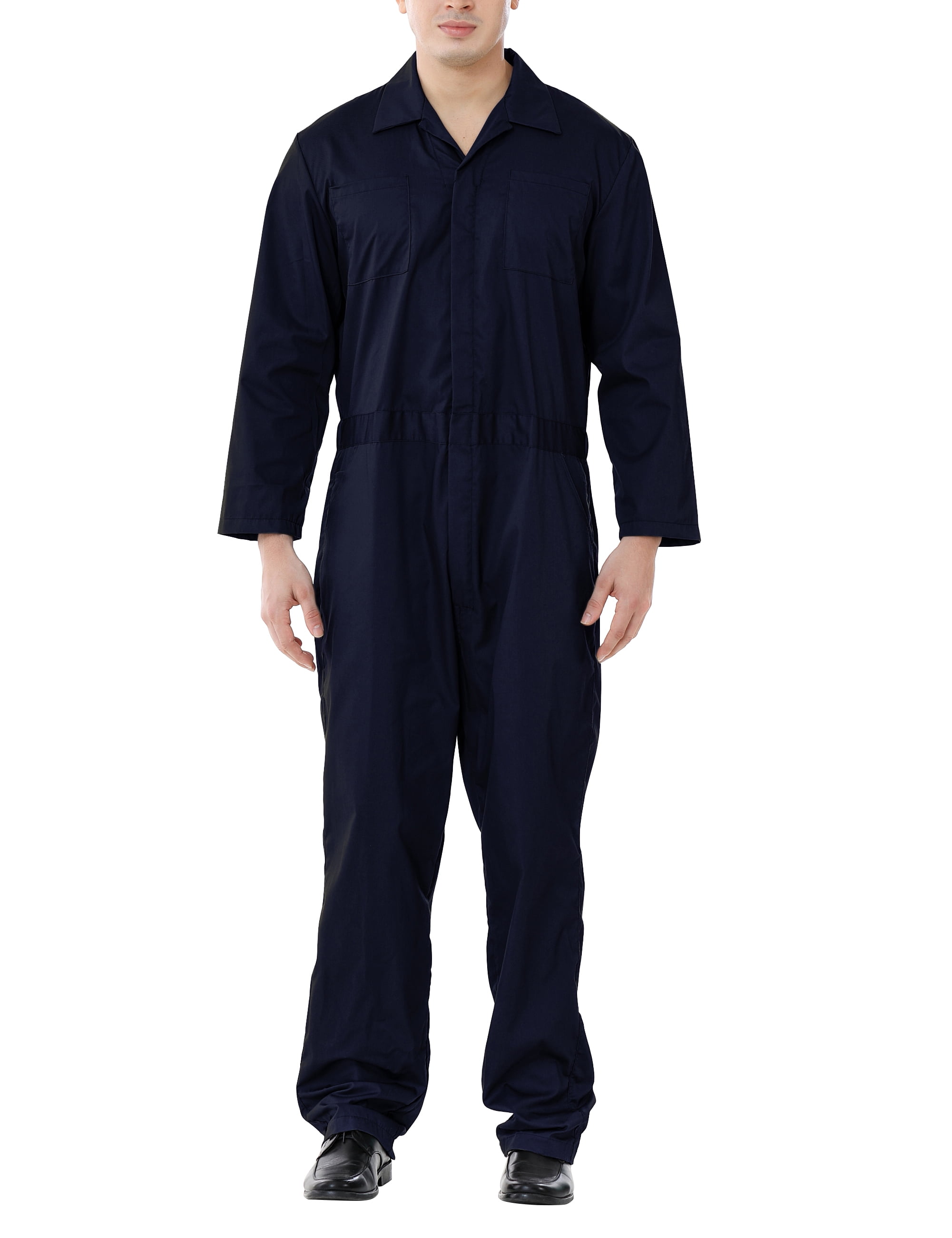 Toptie Blended Long Sleeve Coverall for Men, Regular Length-Navy-S ...