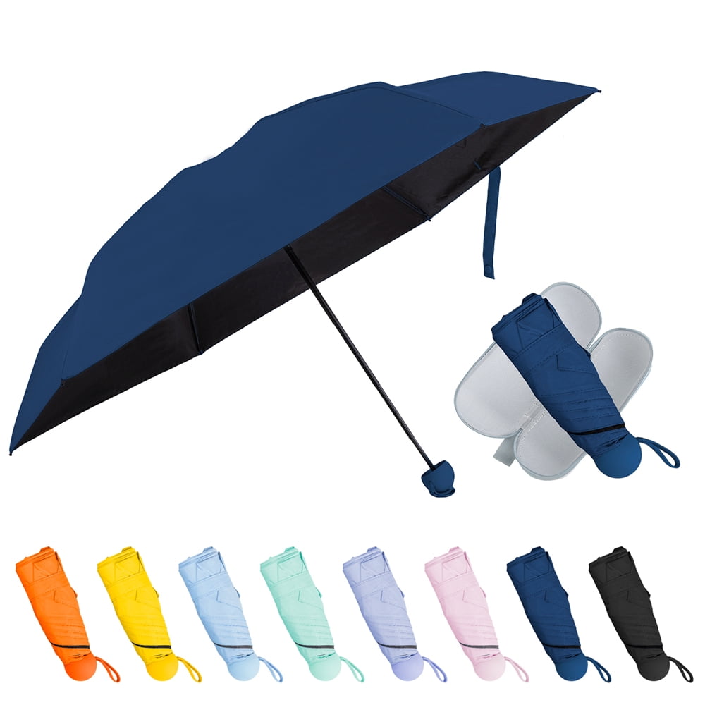 Toptie Compact Mini Umbrella for Purse, Small Sun & Rain Umbrellas with ...