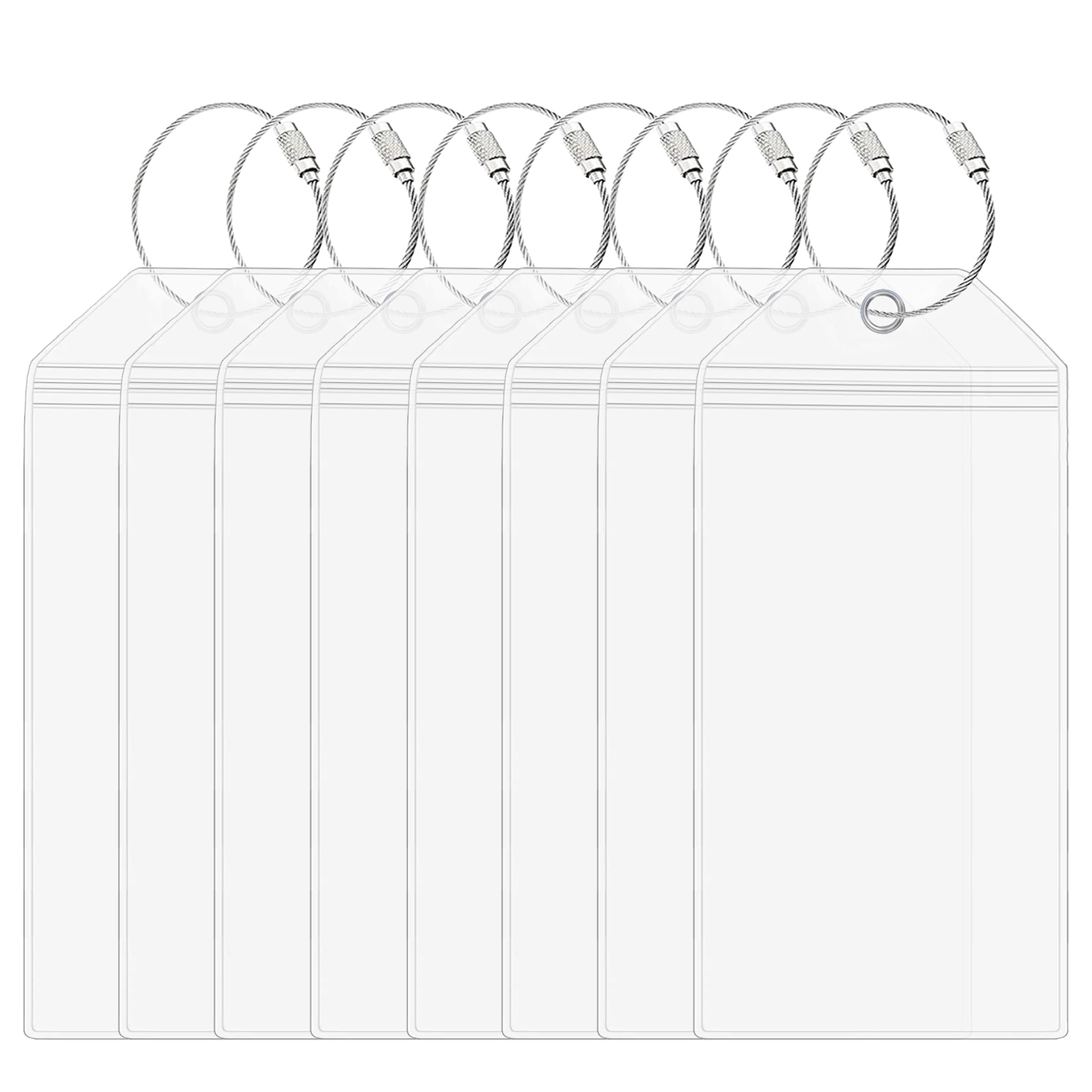 Toptie Cruise Luggage Tags Set Clear Waterproof Tag Holder Zip Seal and ...